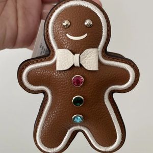 kate spade | Accessories | Nwt Kate Spade Gingerbread Man Leather Key ...